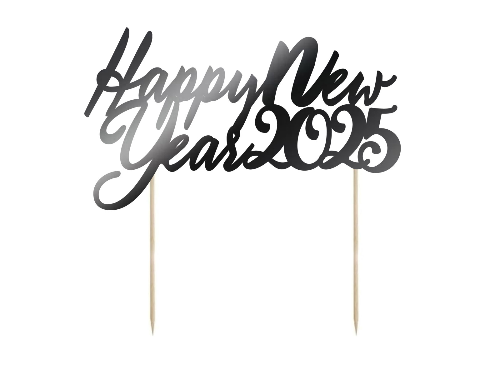 Topper papierowy czarny na tort Happy New Year 2024 | Dobra Cena ...